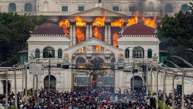 Nepal’s parliament set on fire after PM resigns over anti-corruption ...
